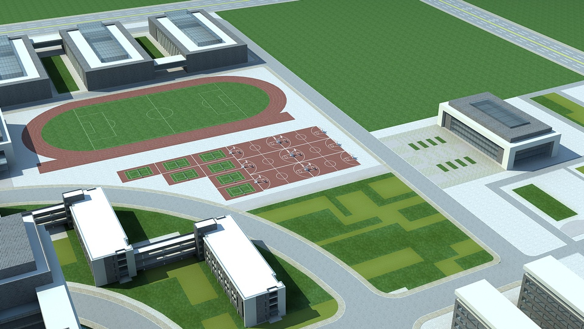School 2 Model - TurboSquid 2128967