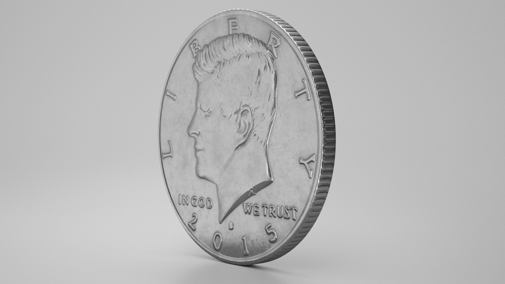3D Half Dollar Pbr - TurboSquid 1700176