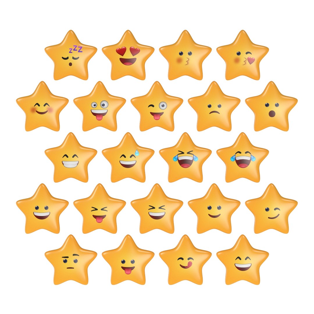 3D Model Star Emoji - TurboSquid 1929987