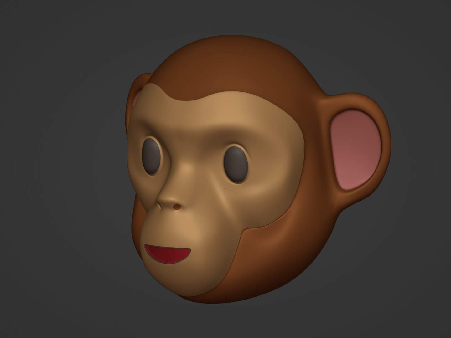 3D Monkey Head Smiley Model - TurboSquid 1846450