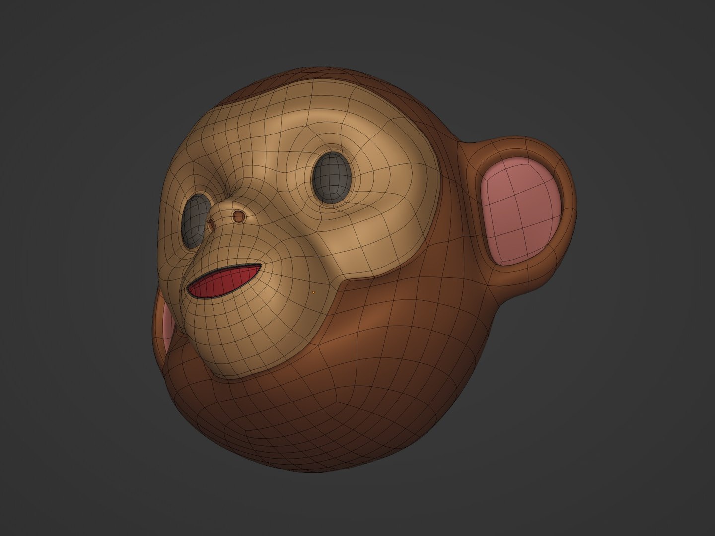 3D Monkey Head Smiley Model - TurboSquid 1846450