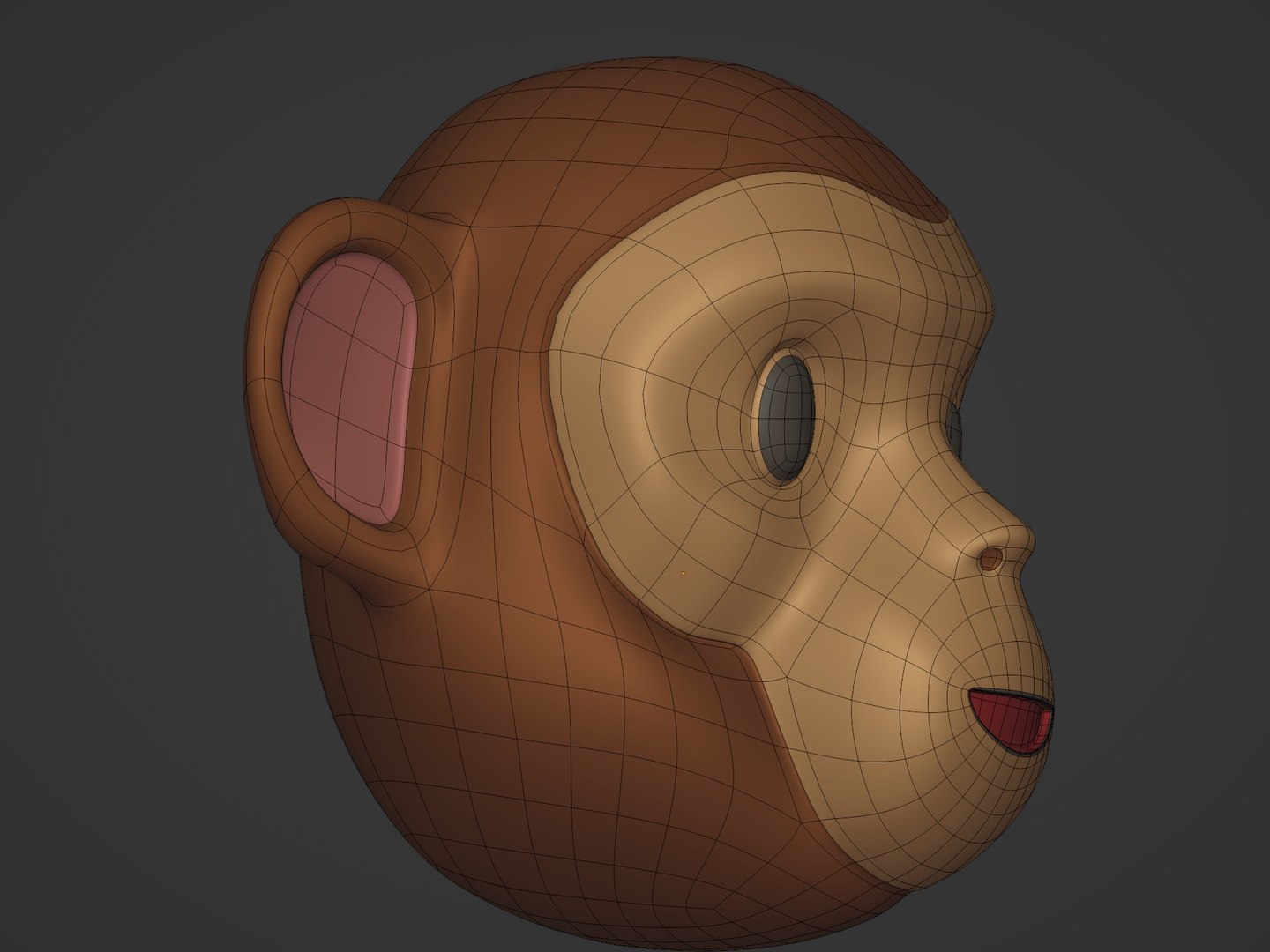 3D Monkey Head Smiley Model - TurboSquid 1846450