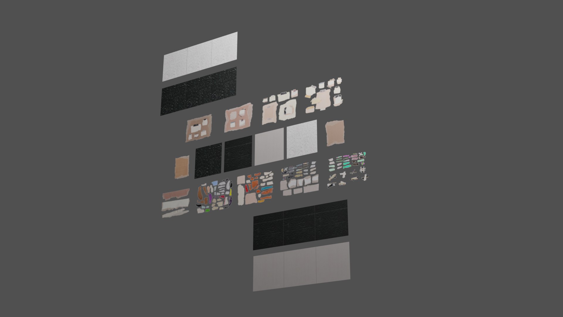 Cardboard And Cute Sticky Notes Set And Seamless Texture Tiles Model ...