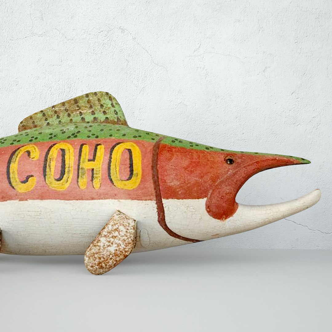 Red Coho Salmon Fish Trade Sign 3D - TurboSquid 2129111