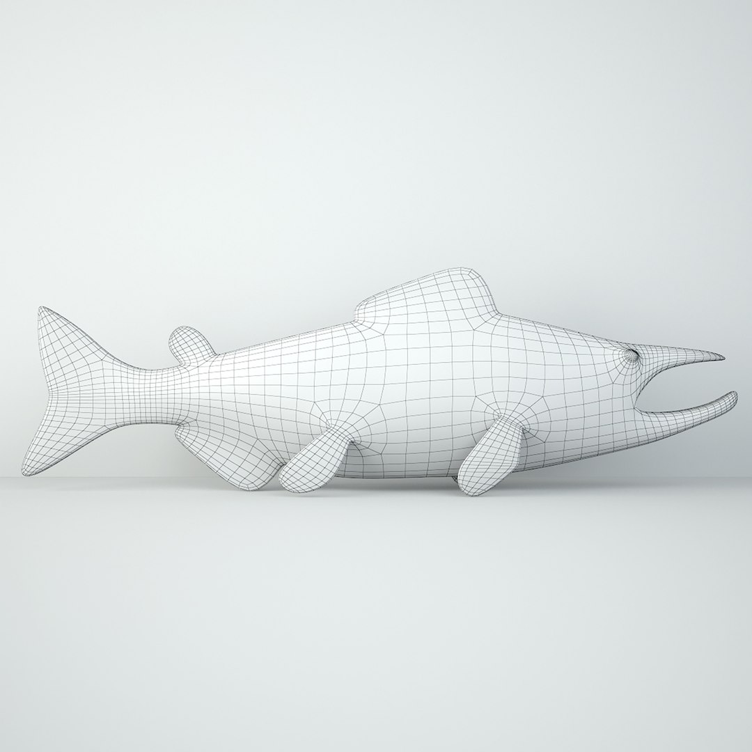 Red Coho Salmon Fish Trade Sign 3D - TurboSquid 2129111