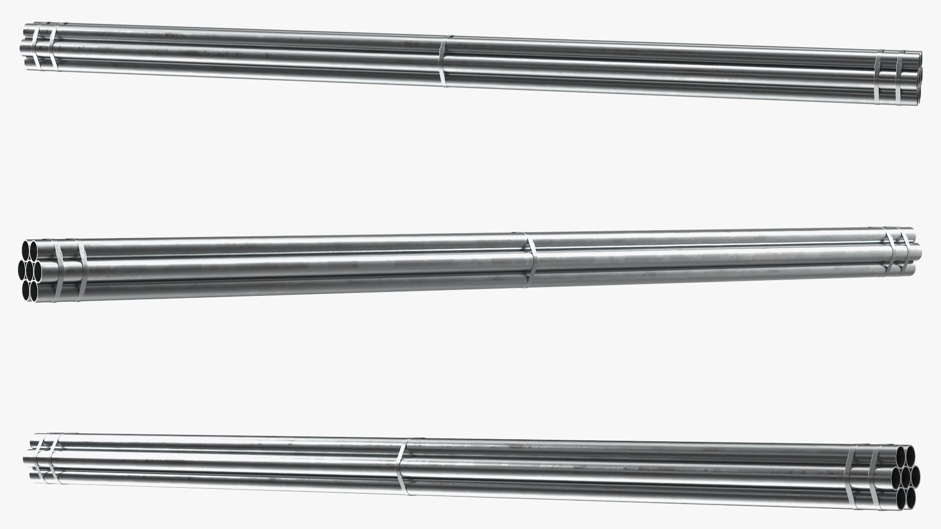 Thick Steel Pipes Bundle 6 Meters 3D Model - TurboSquid 2212193