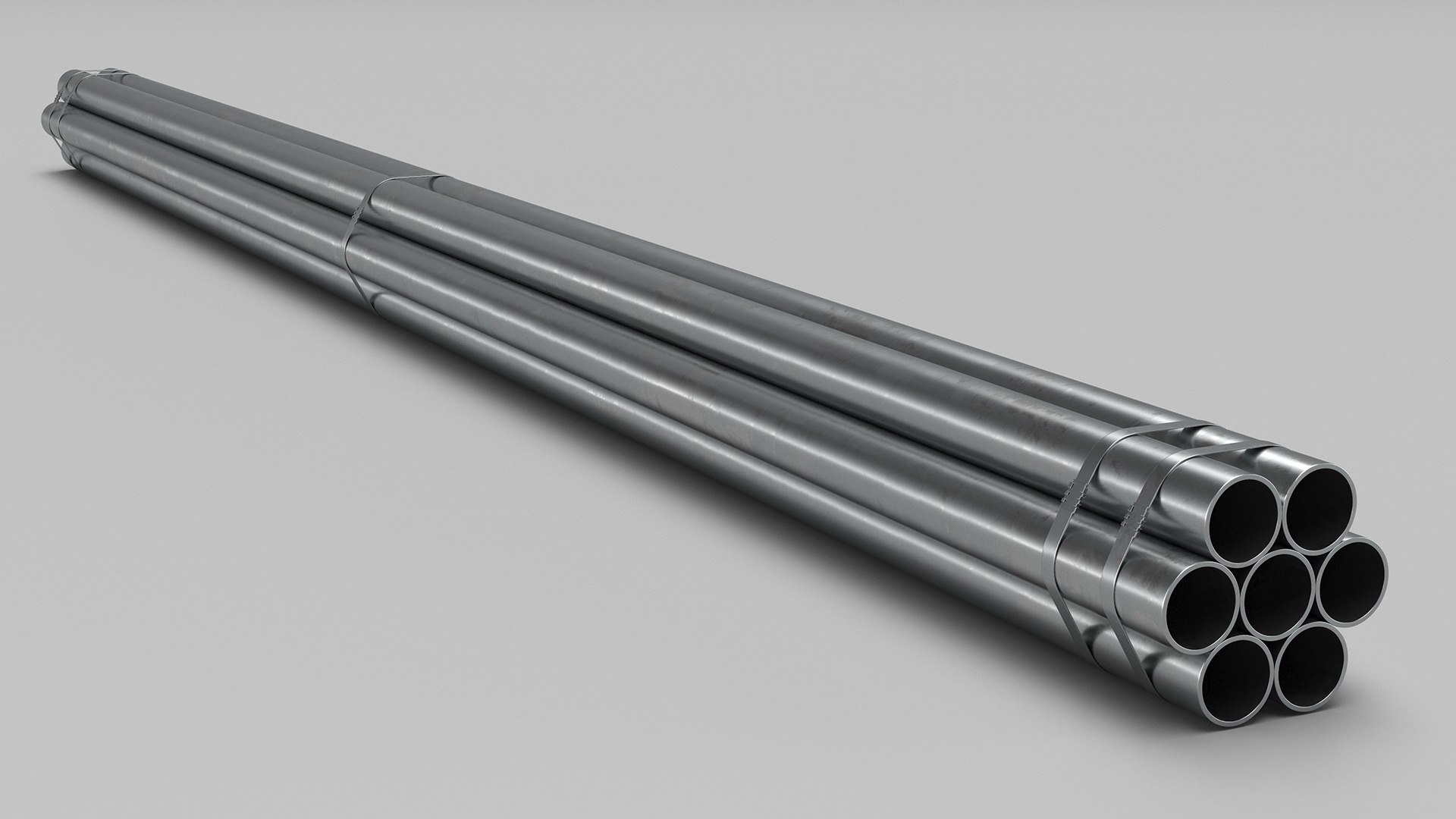 Thick Steel Pipes Bundle 6 Meters 3D Model - TurboSquid 2212193