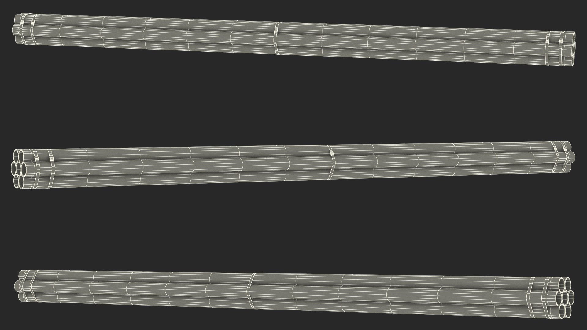 Thick Steel Pipes Bundle 6 Meters 3D Model - TurboSquid 2212193