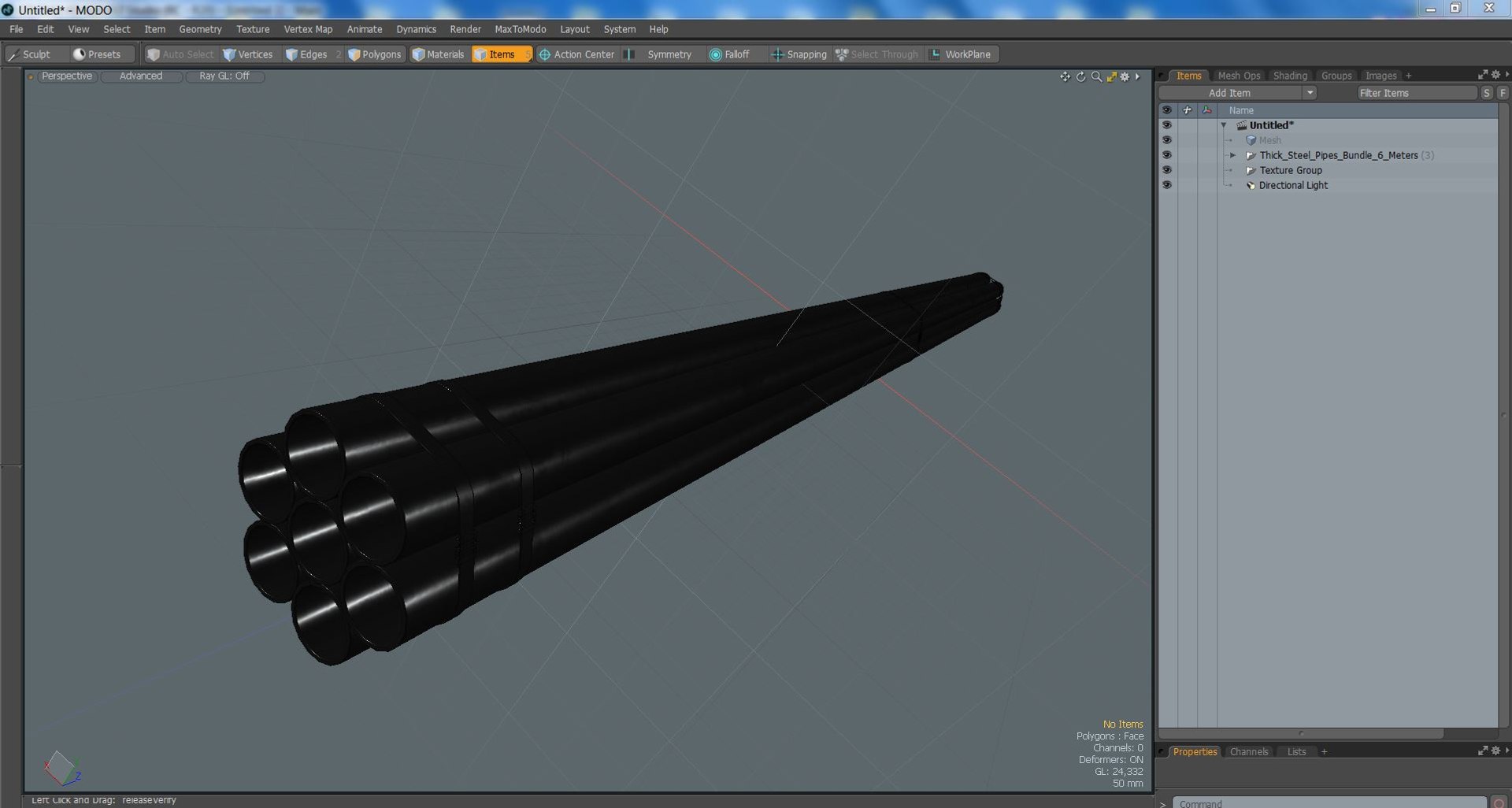 Thick Steel Pipes Bundle 6 Meters 3D Model - TurboSquid 2212193