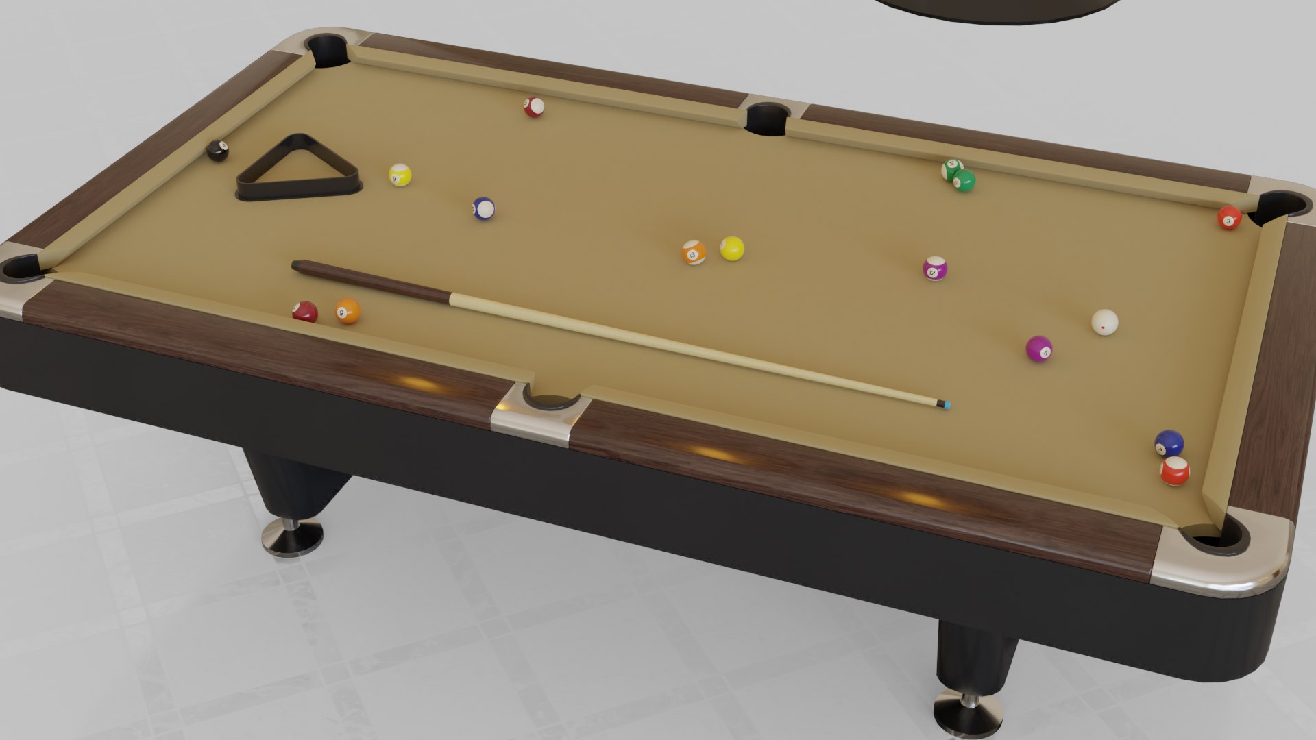 3D pool table - TurboSquid 1529580