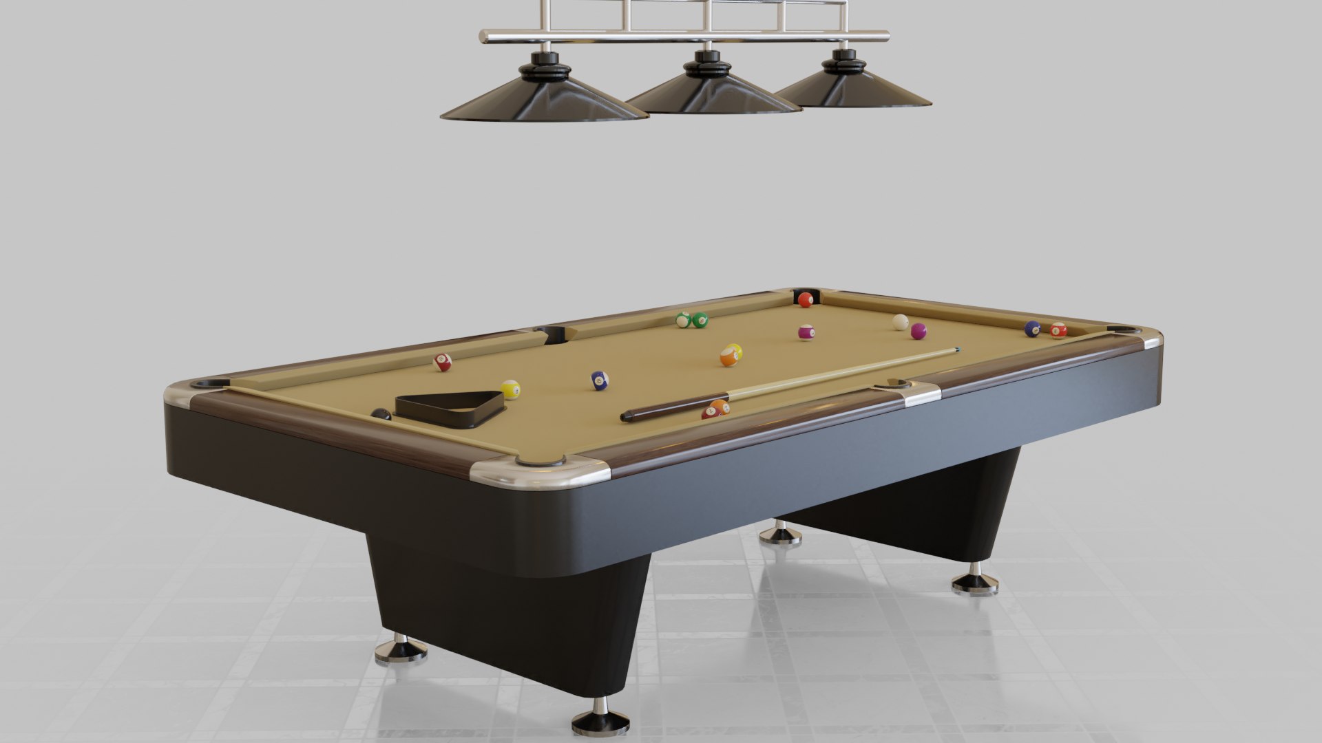 3D pool table - TurboSquid 1529580