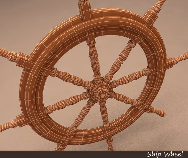 3d model ship wheel