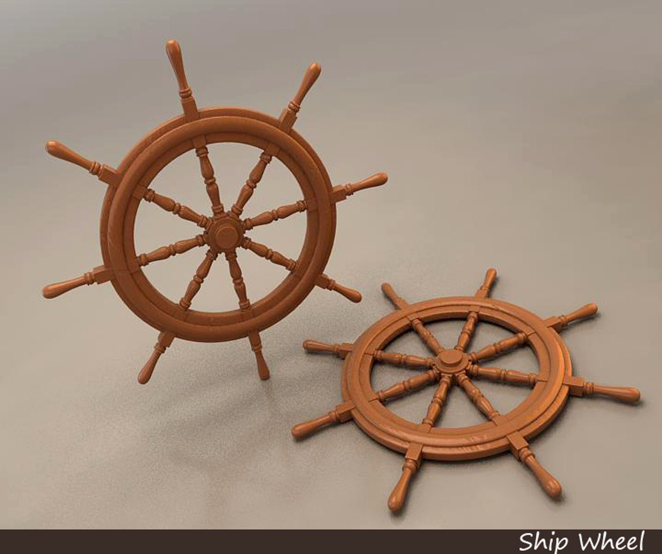 3d Model Ship Wheel