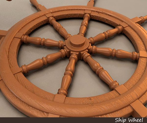 3d model ship wheel