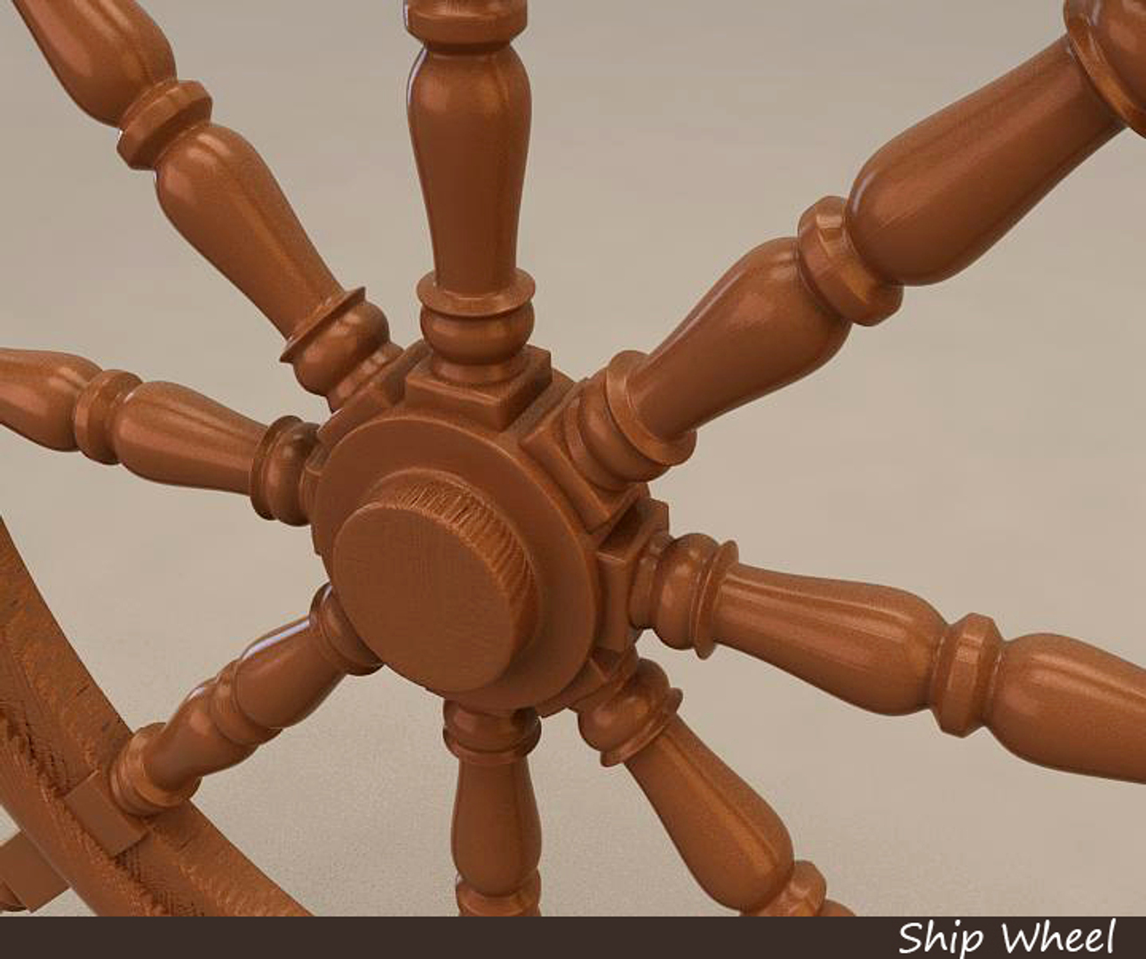 3d model ship wheel