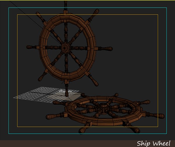 3d model ship wheel