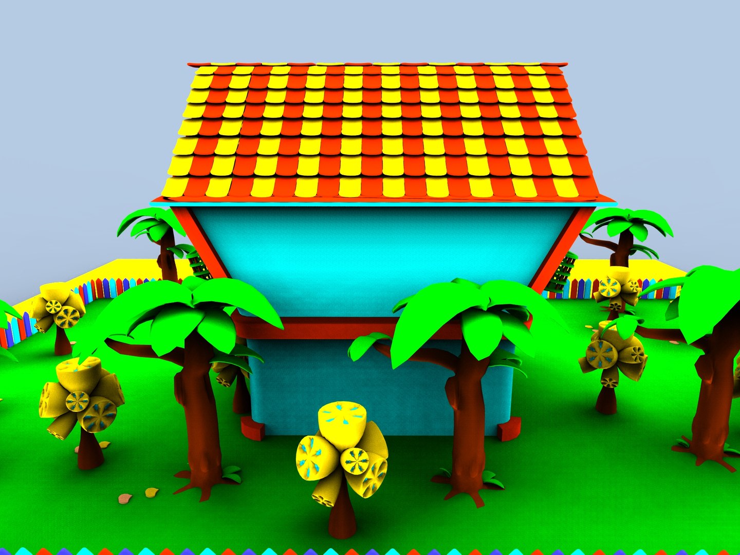 3d Cartoon House Model