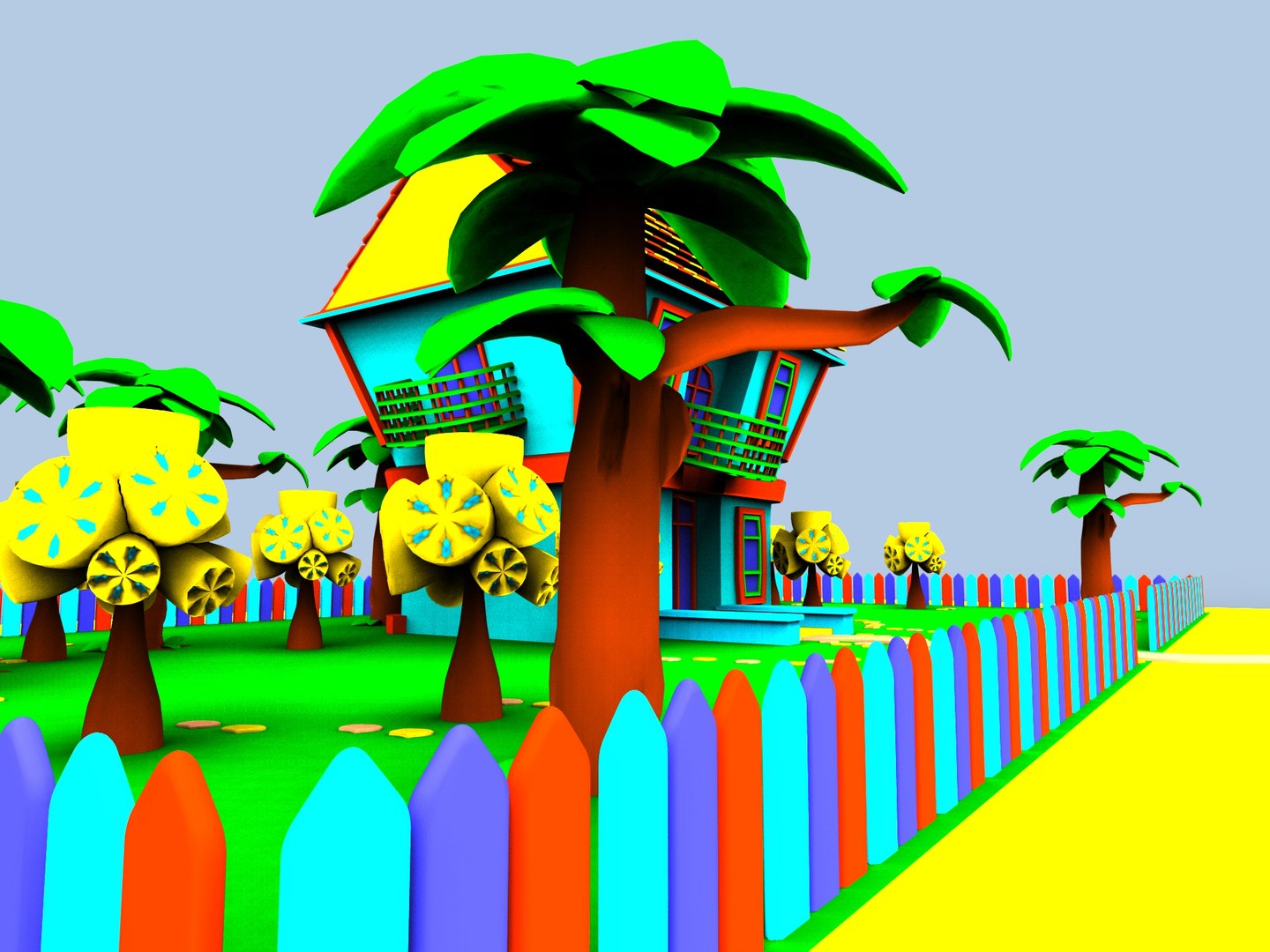 3d Cartoon House Model