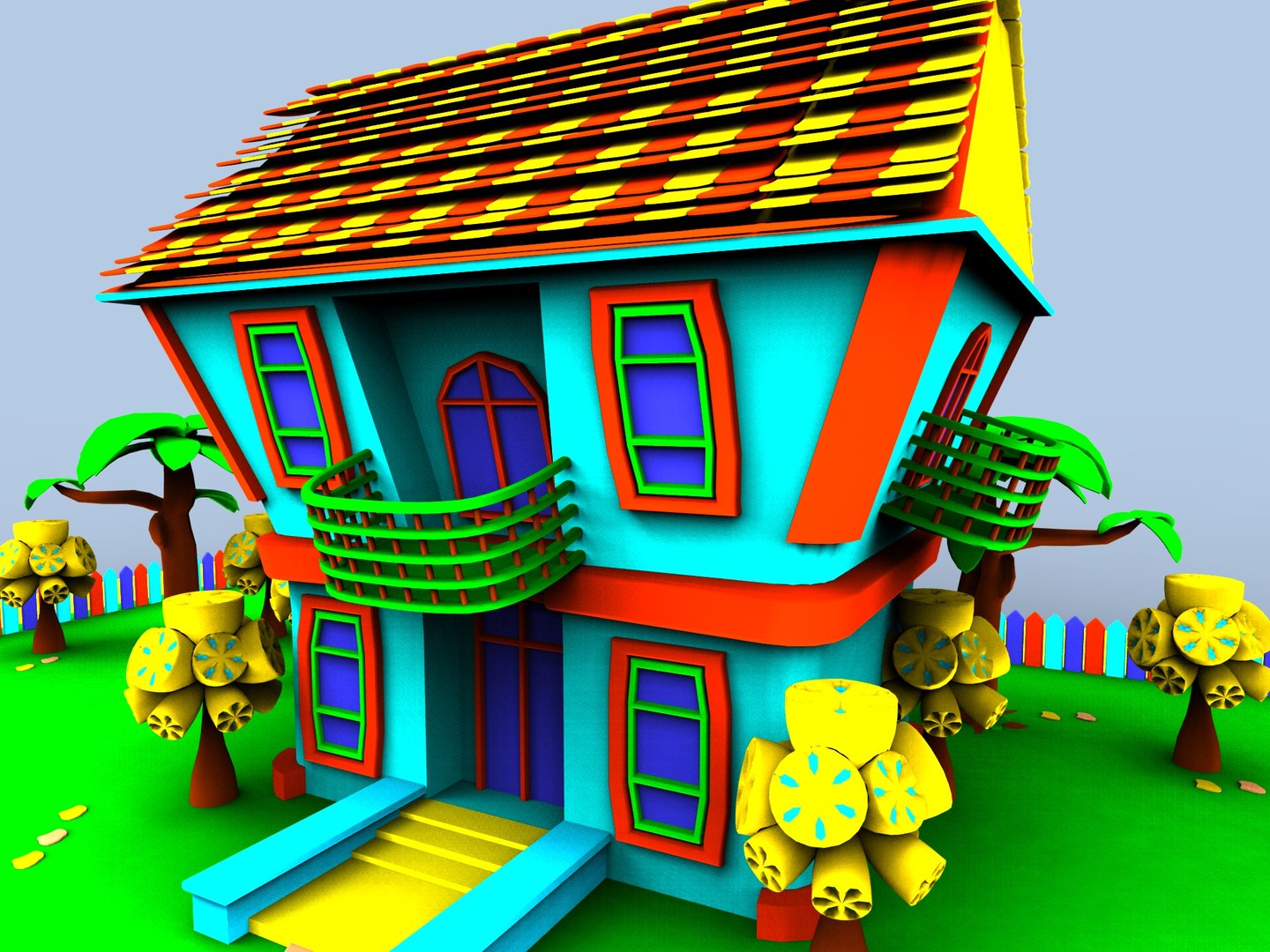 3d Cartoon House Model