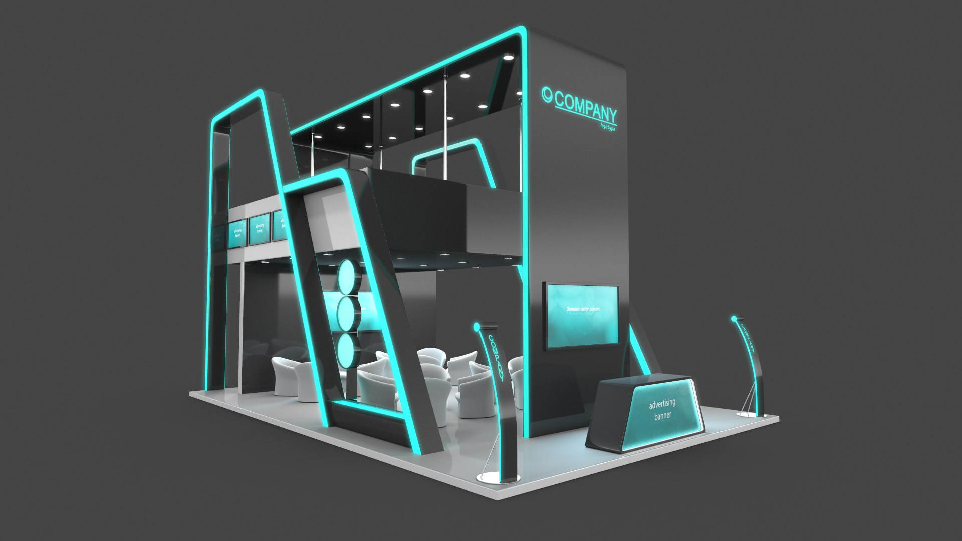 Exhibition Stands 3D Model - TurboSquid 2042597
