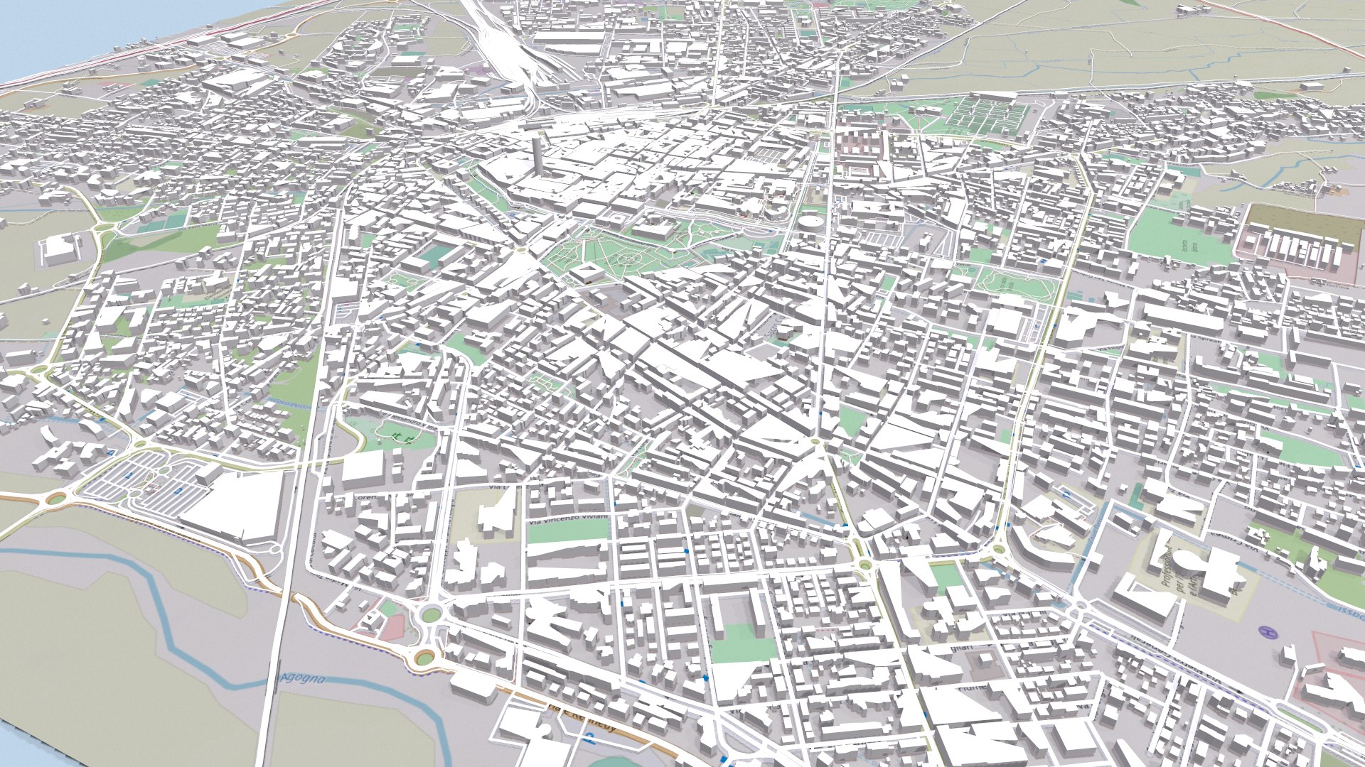 Cityscape Novara Italy 3D model - TurboSquid 2112115