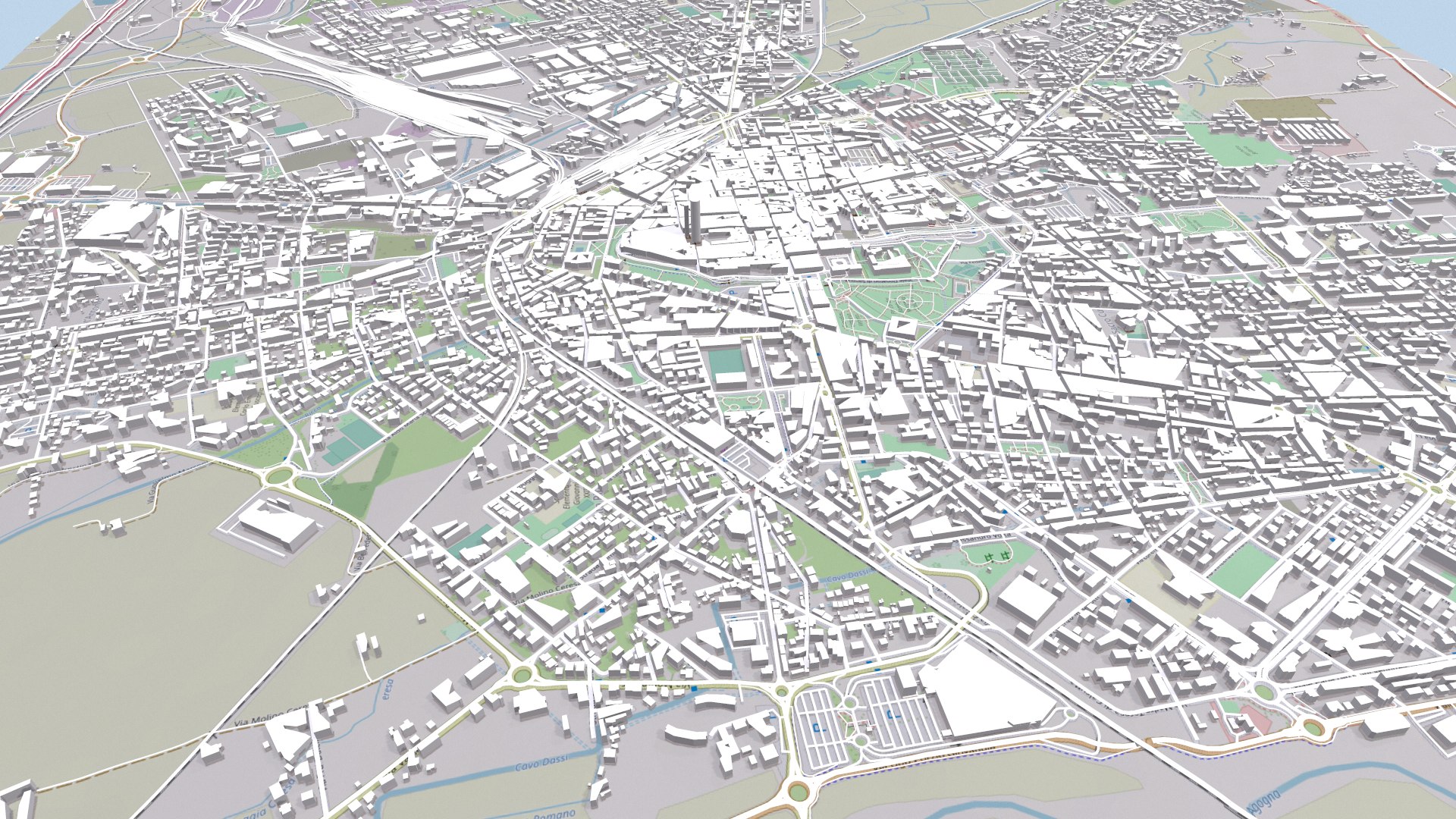 Cityscape Novara Italy 3D model - TurboSquid 2112115
