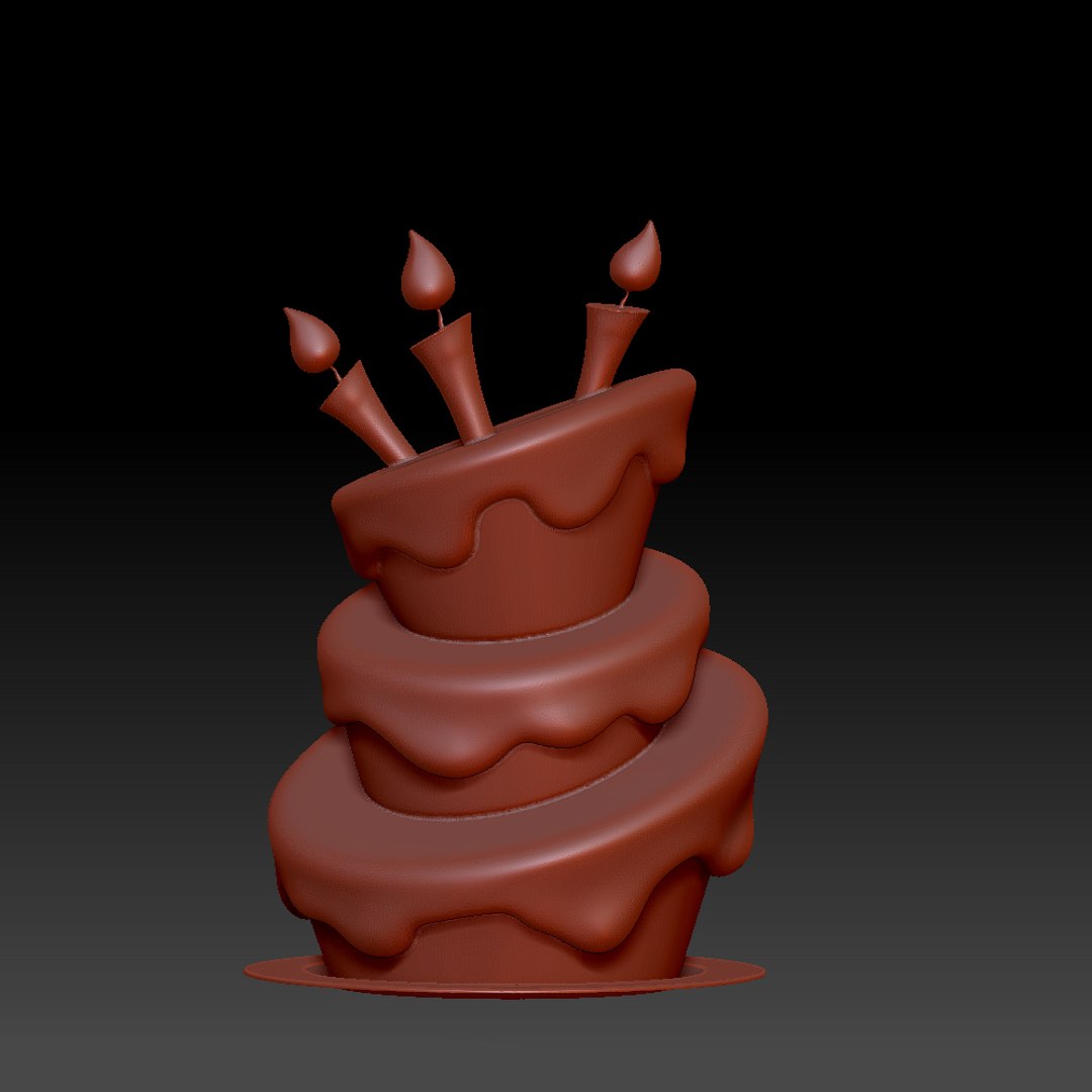 3D Birthday Cake 02 Cartoon Model - TurboSquid 1719582