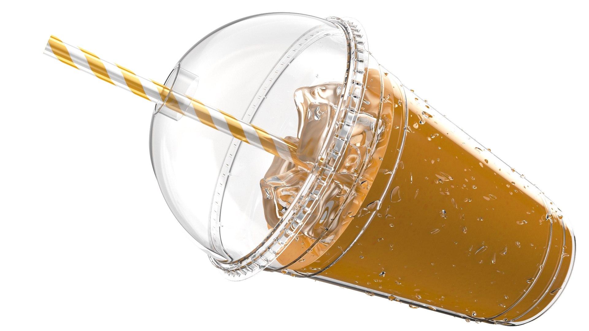 Wet Milkshake Plastic Cup Model - TurboSquid 1958436