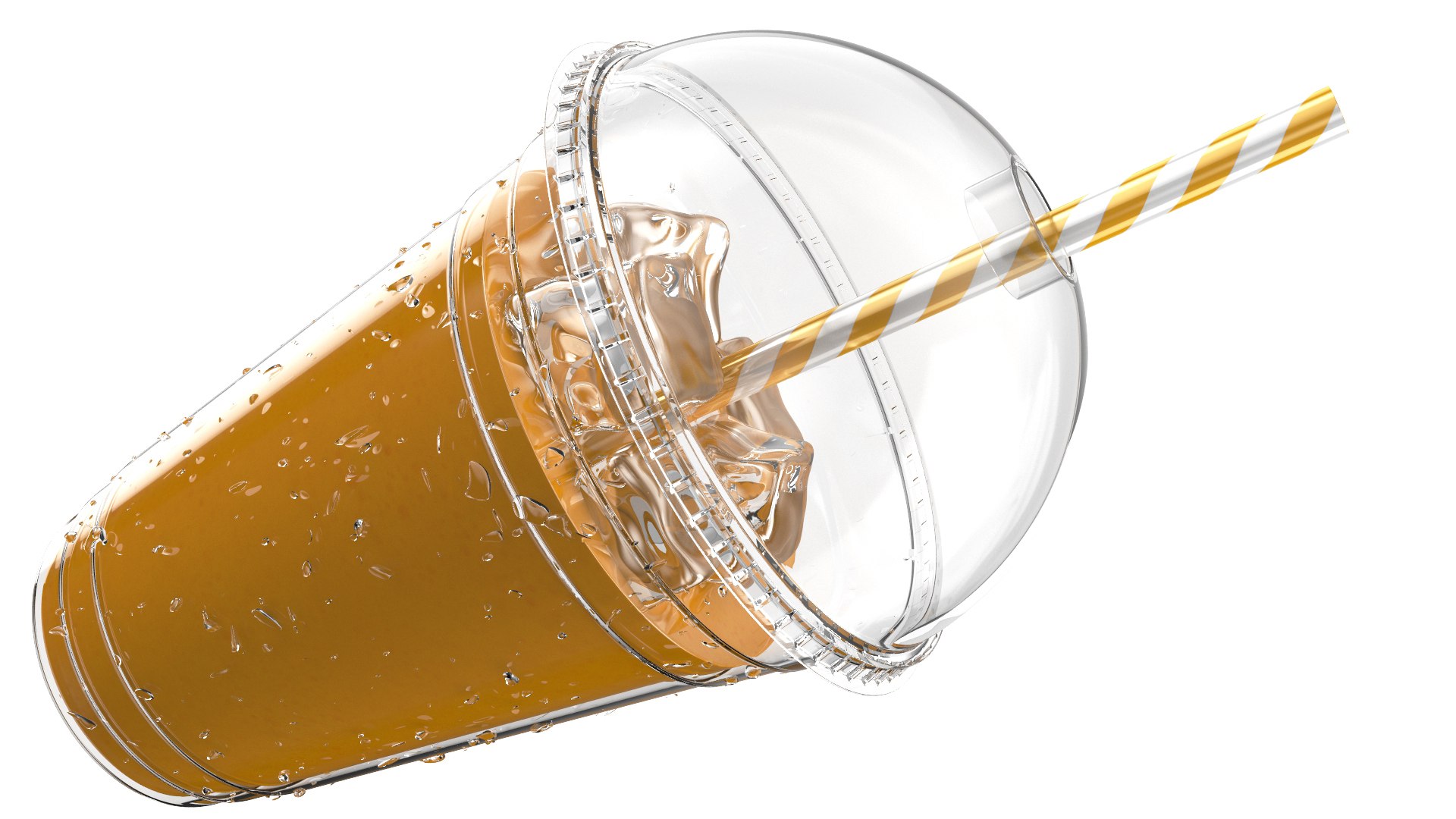 Wet Milkshake Plastic Cup Model - TurboSquid 1958436