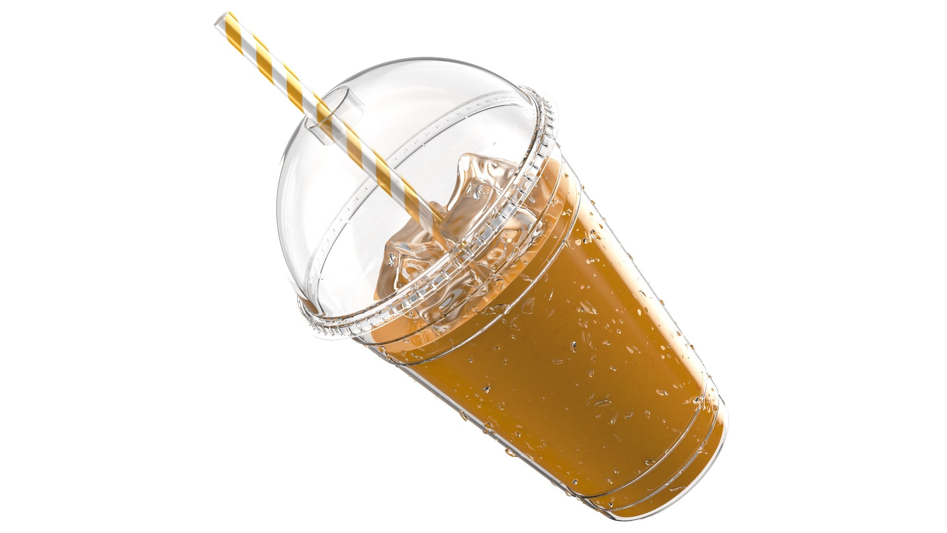 Wet Milkshake Plastic Cup Model - TurboSquid 1958436