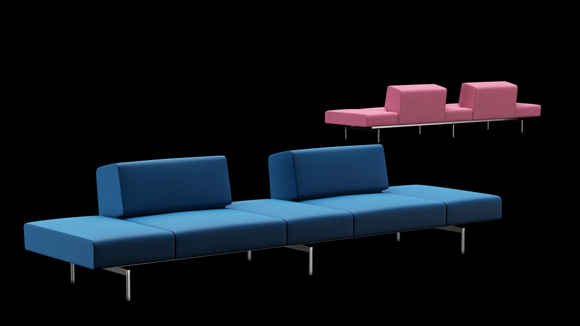 3D BT Design Matt Modular Sofa Var 1 - TurboSquid 2432264