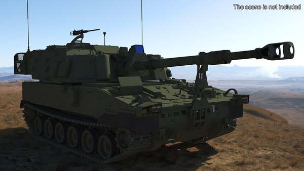 3D модель Военная гаубица M109A7 Паладин - TurboSquid 2199164