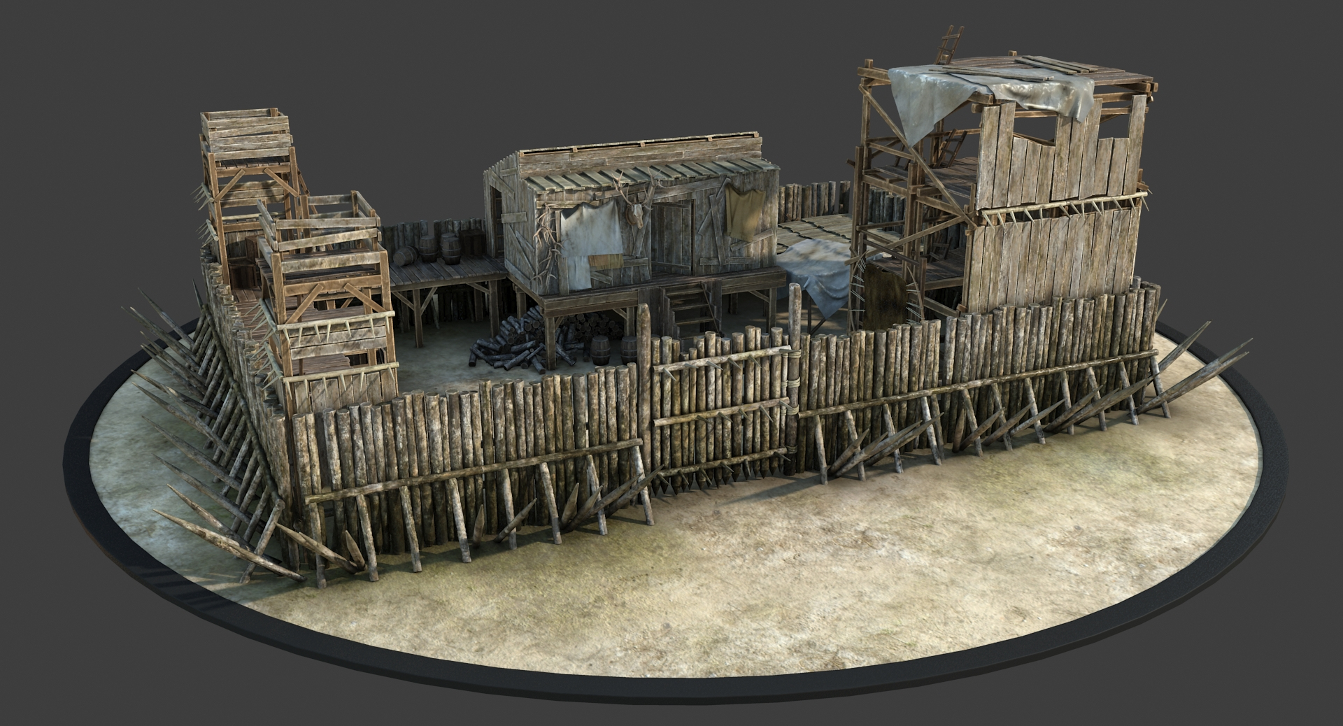 Hunter House 3D Model - TurboSquid 1378765