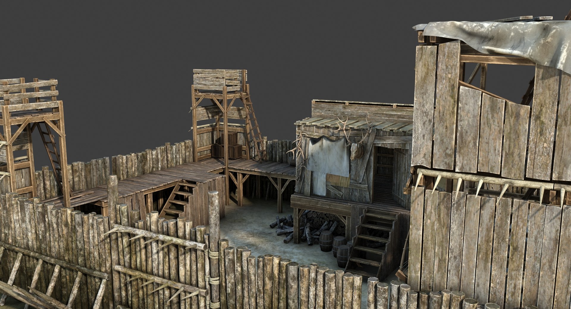 Hunter House 3D Model - TurboSquid 1378765