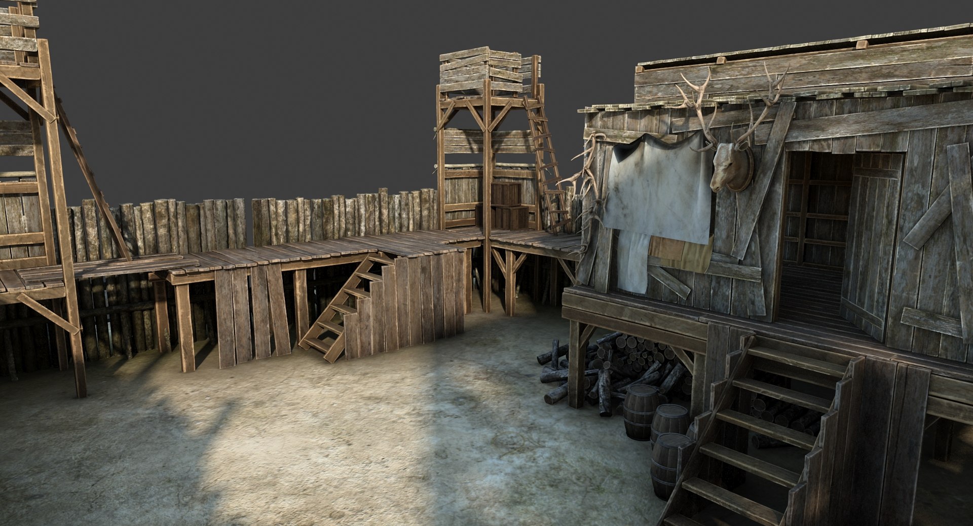 Hunter house 3D model - TurboSquid 1378765