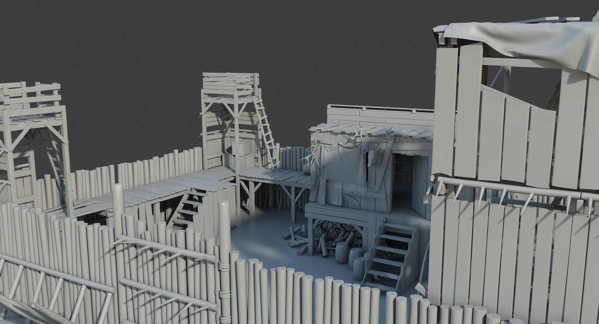 Hunter House 3D Model - TurboSquid 1378765