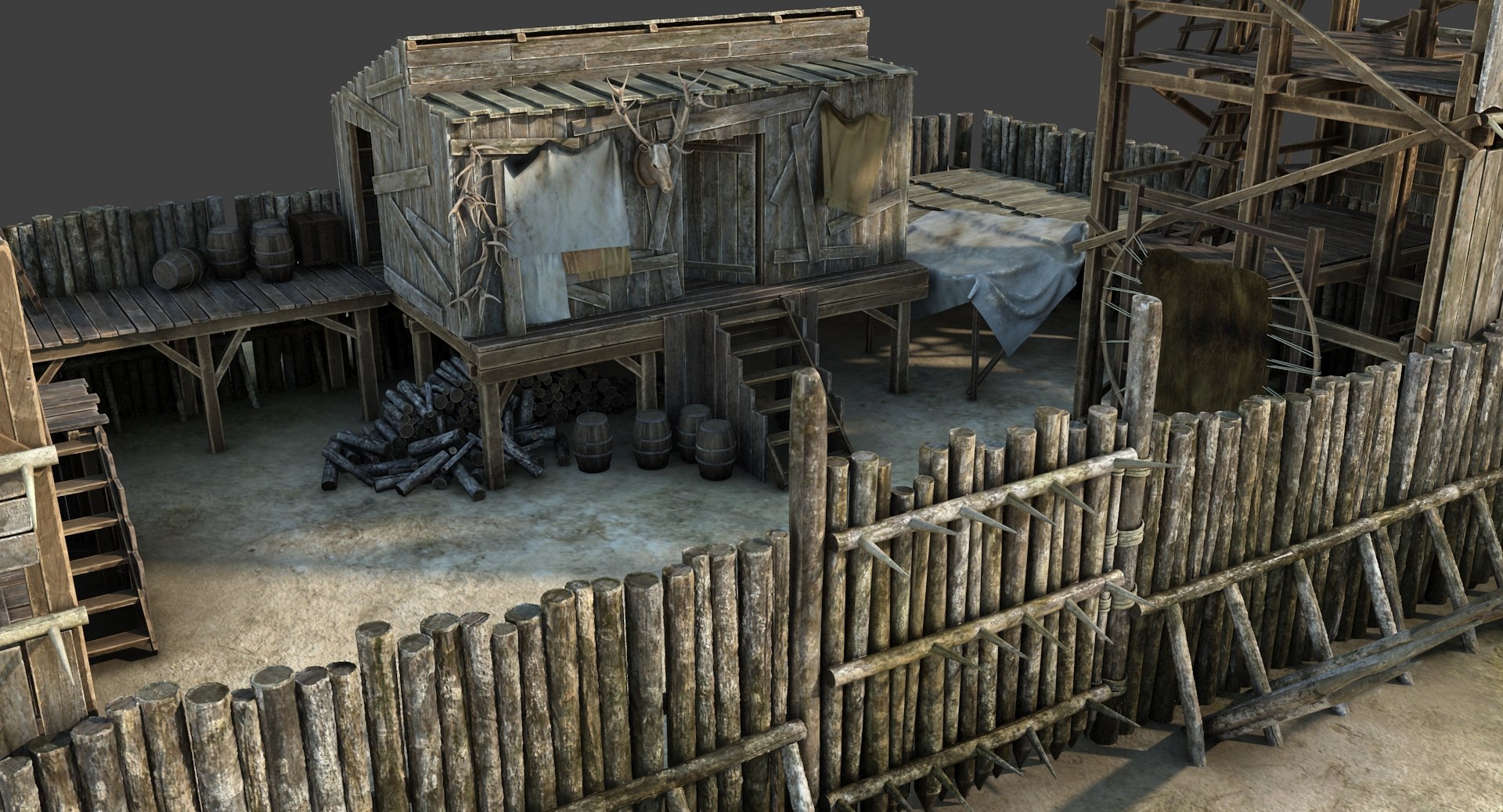 Hunter House 3D Model - TurboSquid 1378765