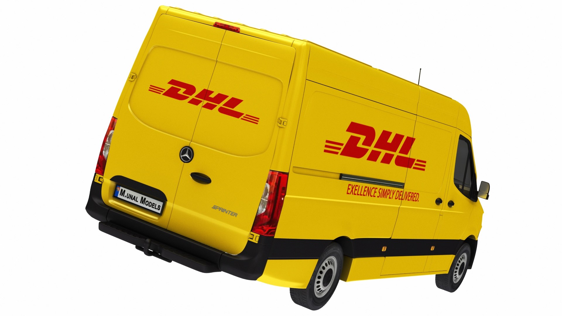 Mercedes Sprinter Dhl Panel 3D - TurboSquid 1616643