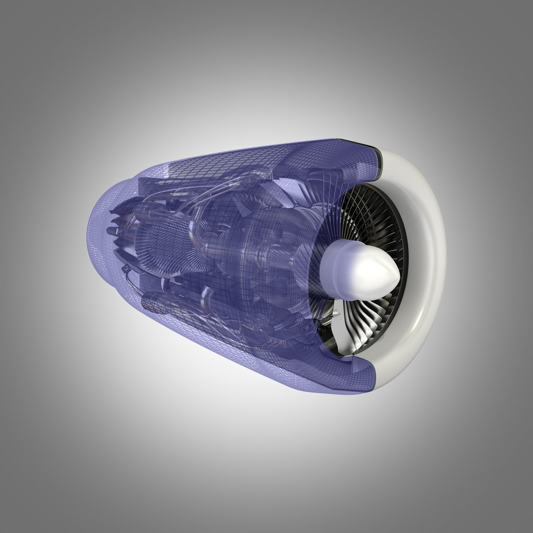 Jet Engine Cutaway 3d Model