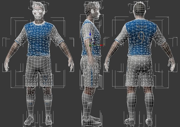 3d soccer player model