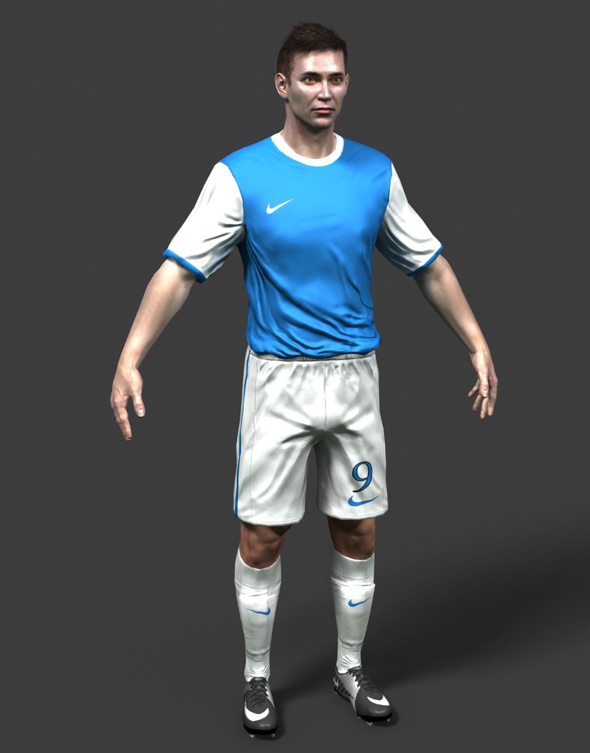 3d Soccer Player Model