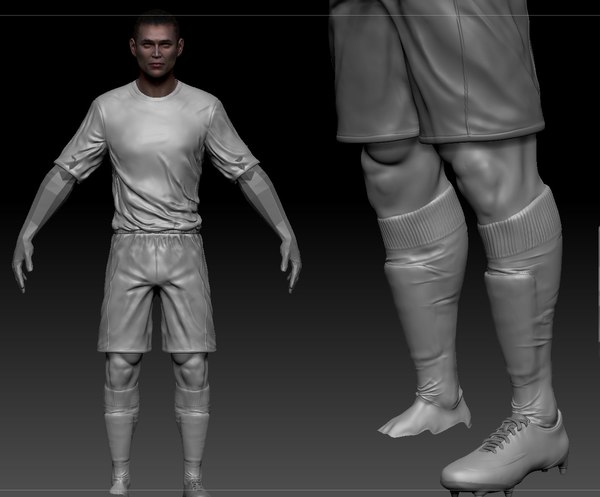 3d soccer player model
