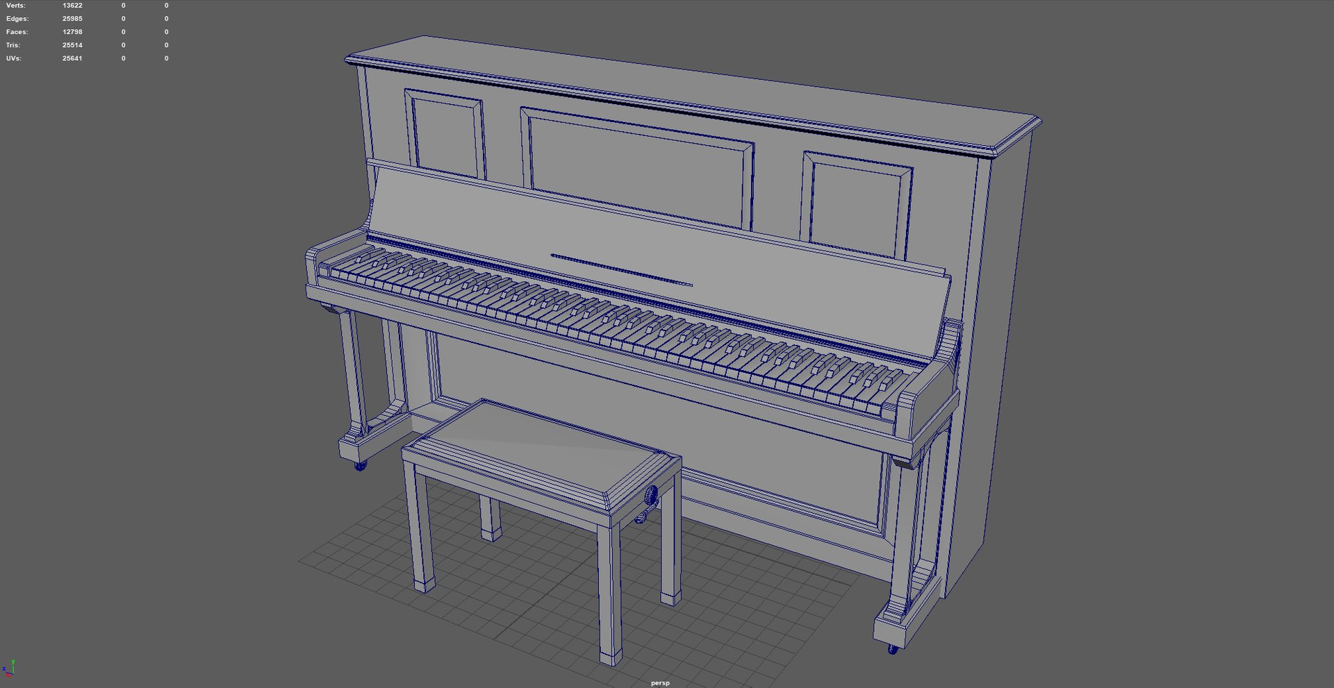 Upright Piano 3D Model - TurboSquid 1769863