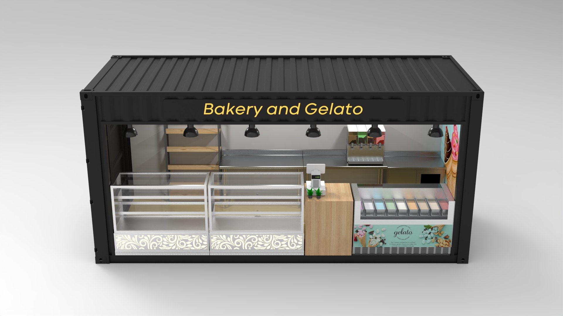 Bakery And Gelato Booth Container Model - TurboSquid 2234796