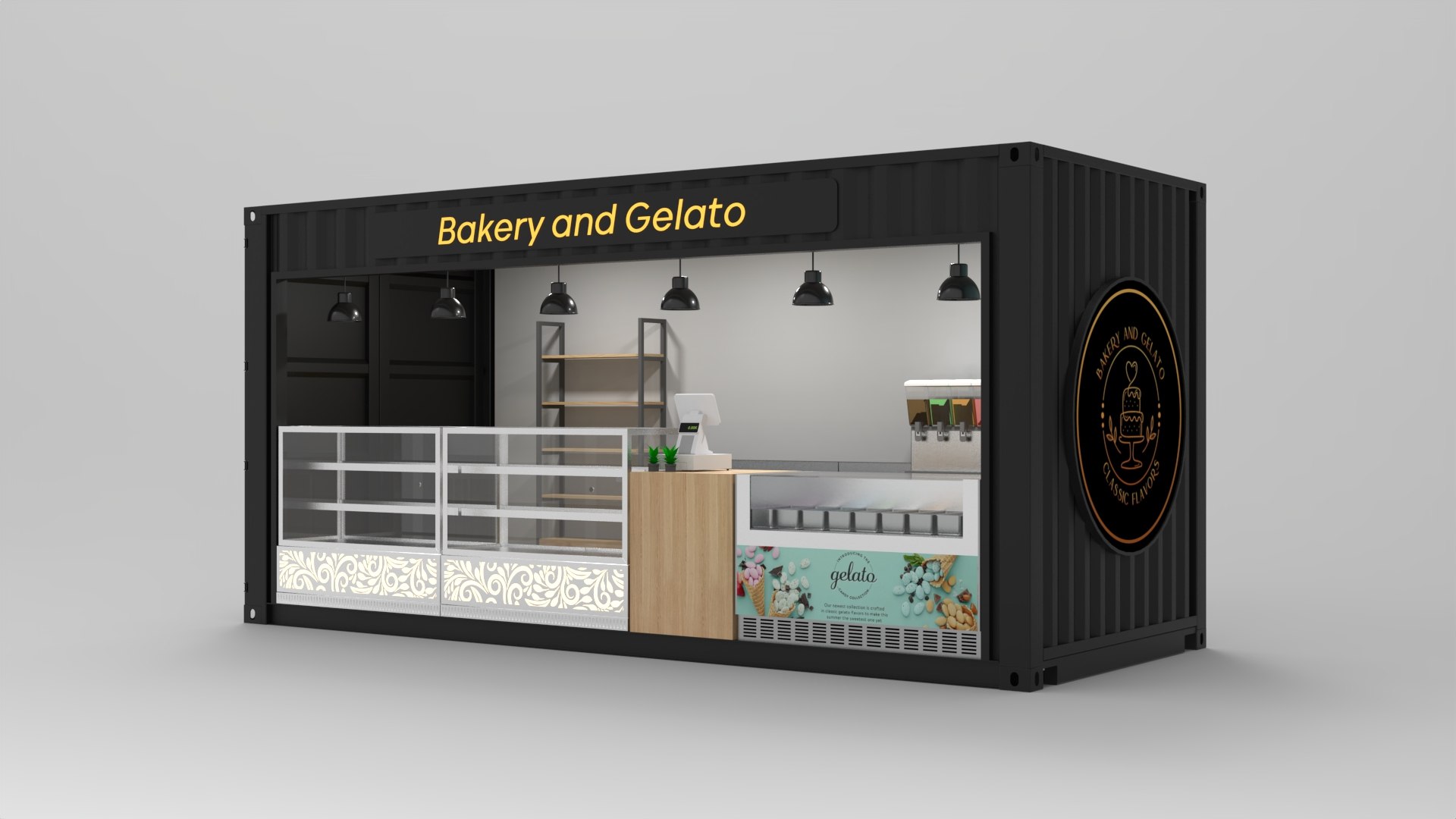 Bakery And Gelato Booth Container Model - TurboSquid 2234796