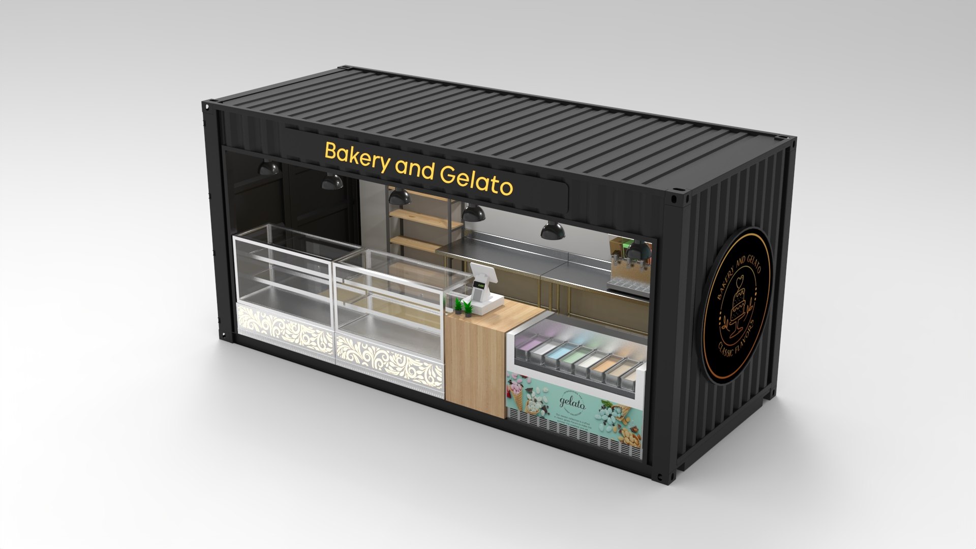 Bakery And Gelato Booth Container Model - TurboSquid 2234796
