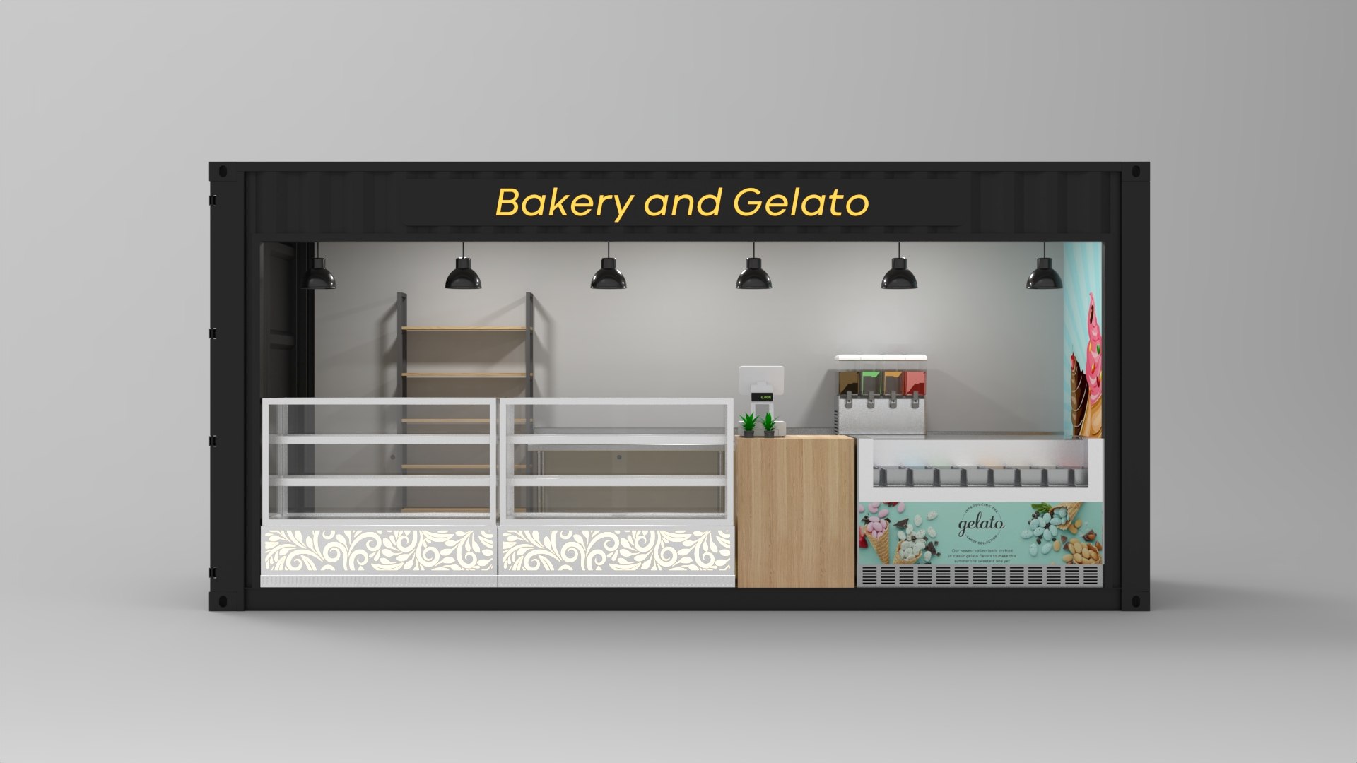 Bakery And Gelato Booth Container Model - TurboSquid 2234796