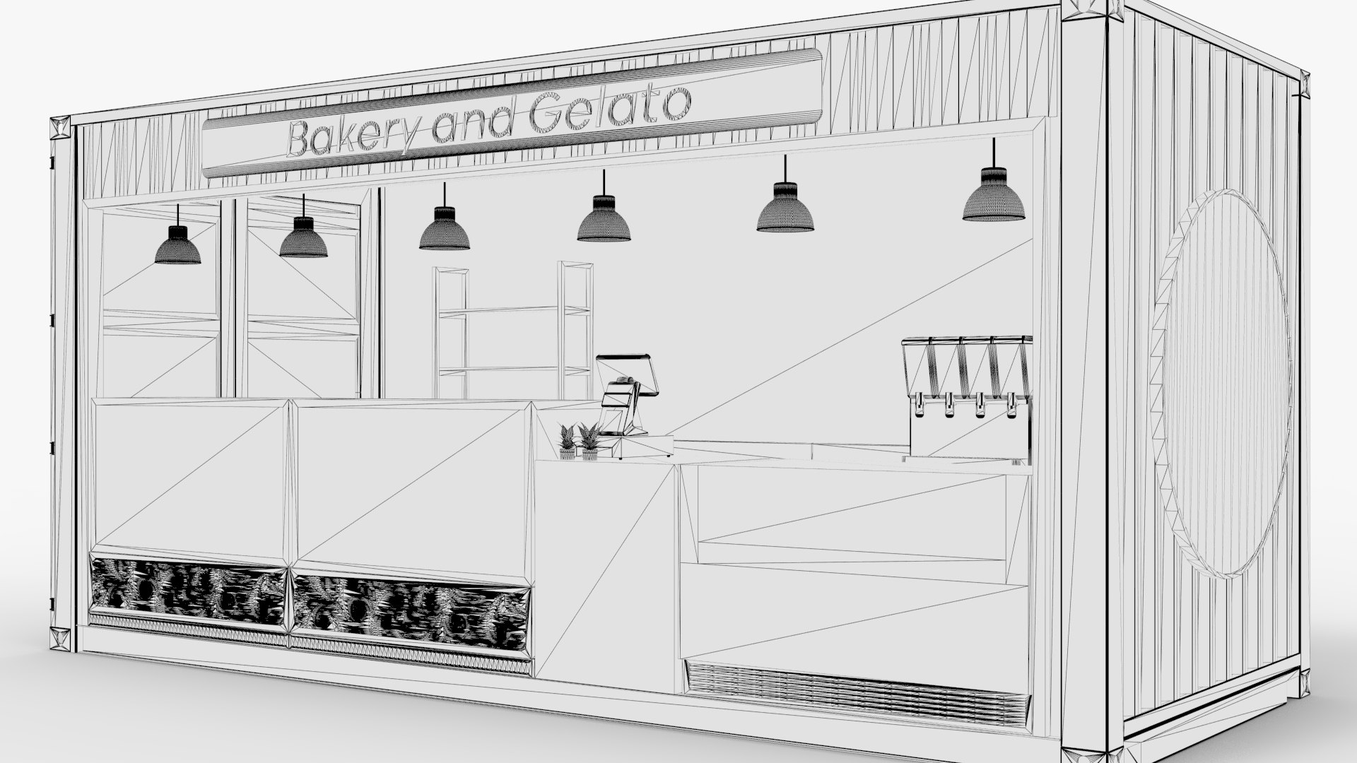 Bakery And Gelato Booth Container Model - TurboSquid 2234796