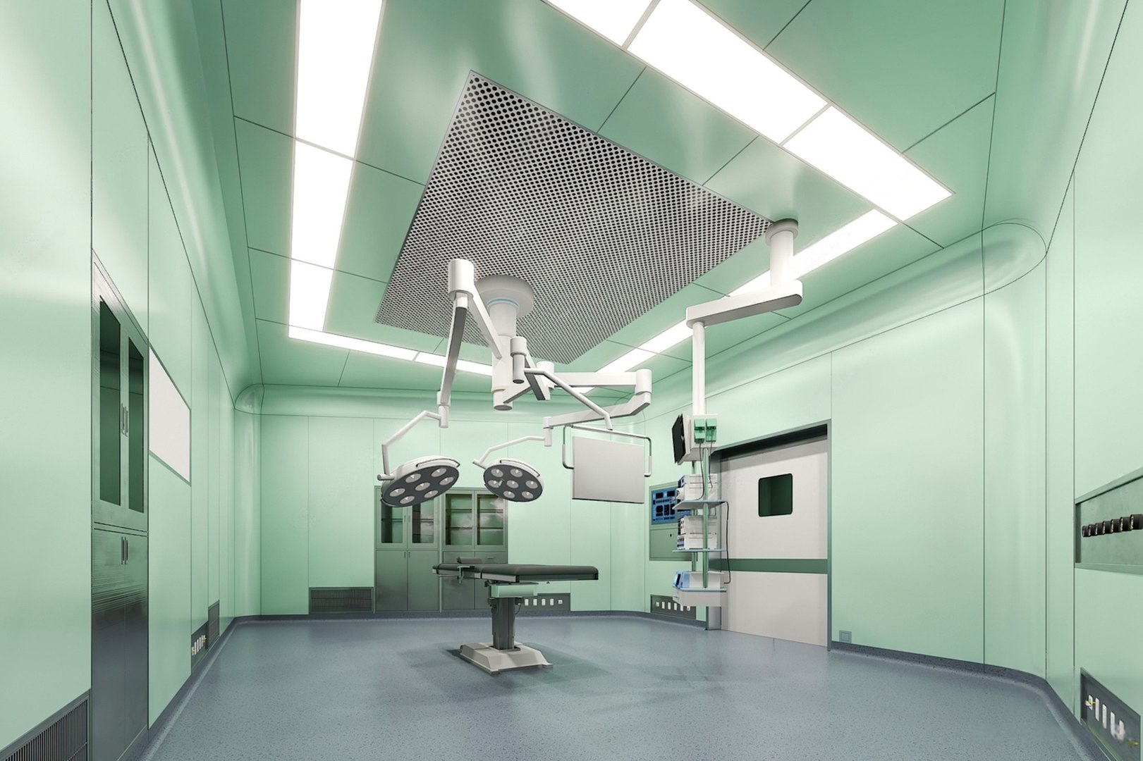 3D Medical Operating Room Modern Medical Hospital Room Surgical ...