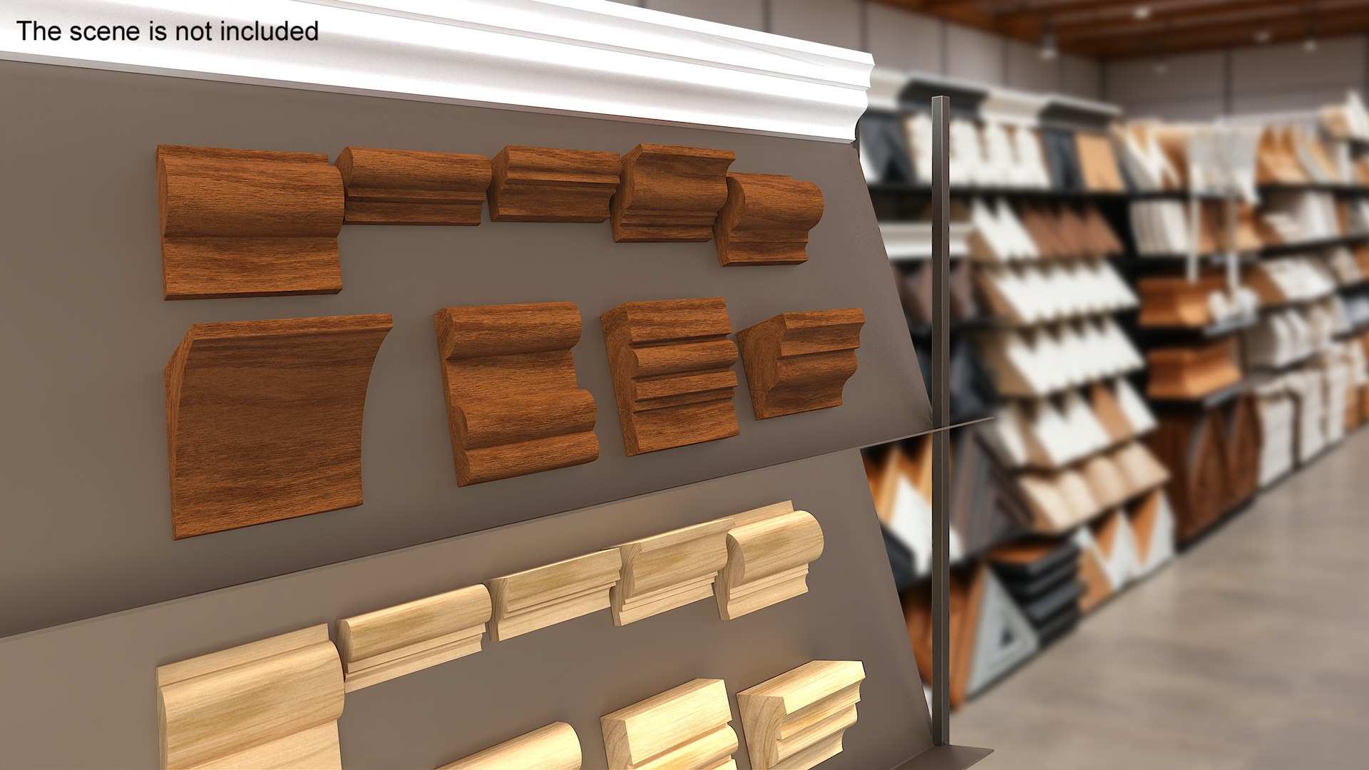 3D Set Molding Mahogany Part 2 Model - TurboSquid 2273259